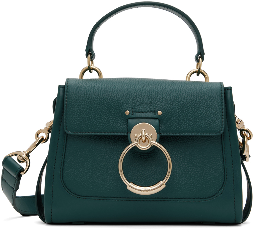 Chloé Green Small Tess Day Bag In 3l3 Dark Emerald | ModeSens