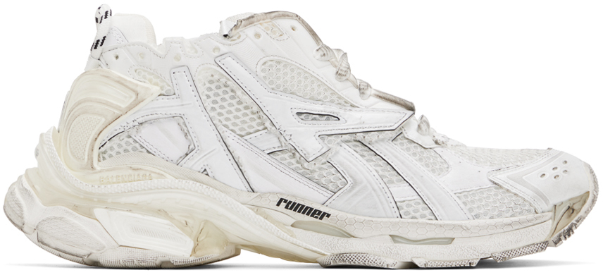 Balenciaga: White Runner Sneakers | SSENSE Canada