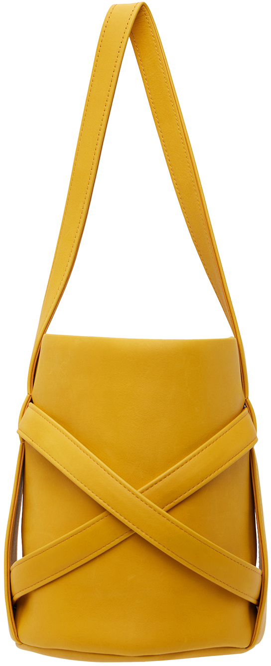 The Row Mini Leo Suede Bucket Bag In Ginger | ModeSens