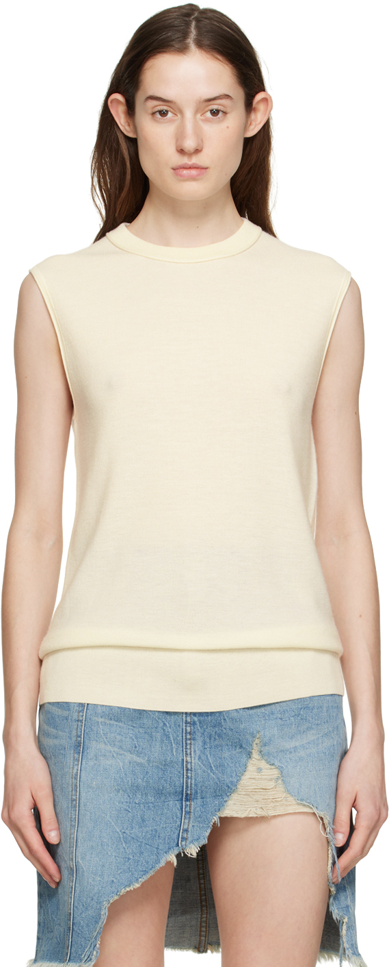 Off-White Crewneck Vest by CO on Sale