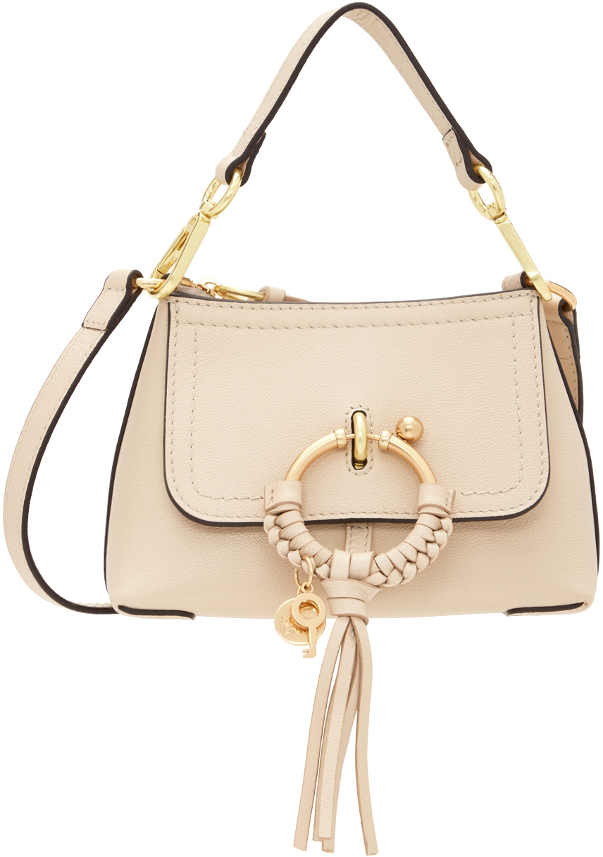 See By Chloé Beige Mini Joan Shoulder Bag In 24h Cement Beige | ModeSens