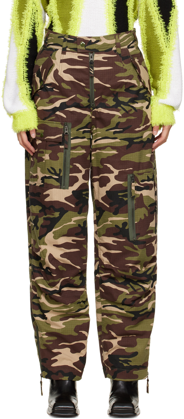 Andersson Bell: Khaki Camouflage Flight Pants | SSENSE