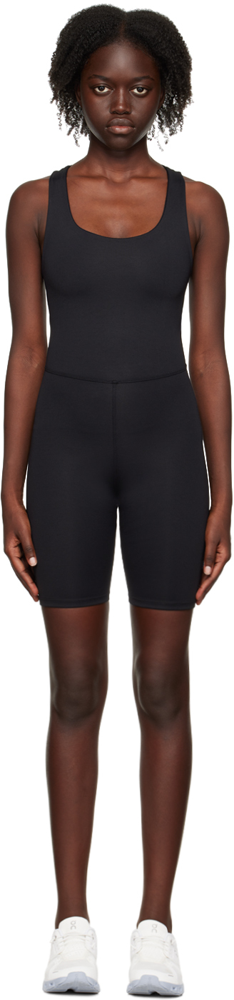 Black 'The Short Unitard' Unitard by HÉROS on Sale