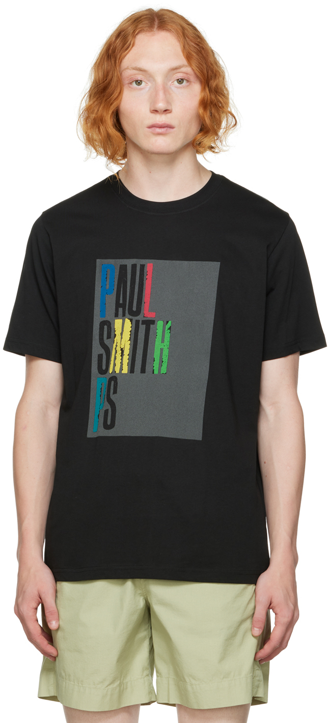 PS by Paul Smith: Black Organic Cotton T-Shirt | SSENSE UK