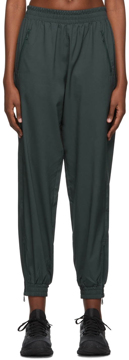 Girlfriend Collective: Green Polyester Sport Pants | SSENSE Canada