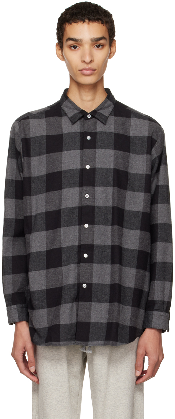 Uniform Experiment: Black & Gray Baggy Shirt | SSENSE UK