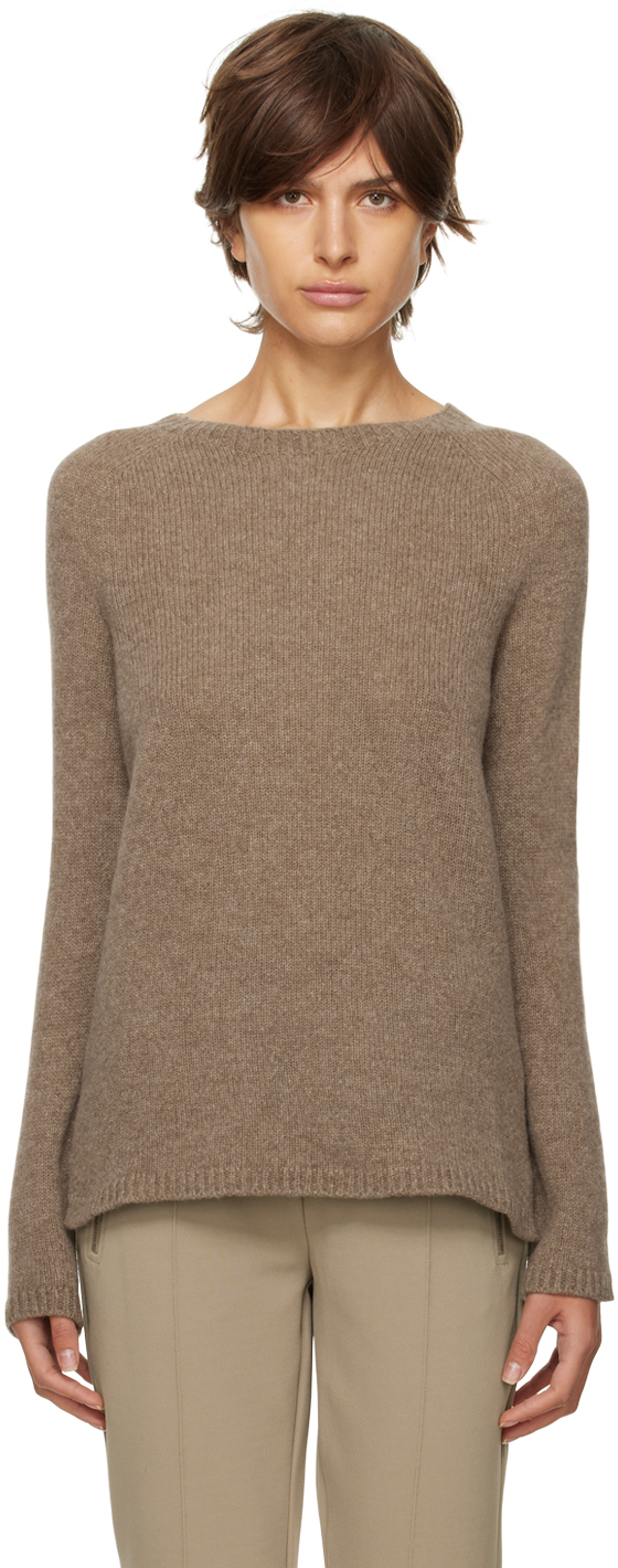 S Max Mara: Pull Georg taupe | SSENSE France