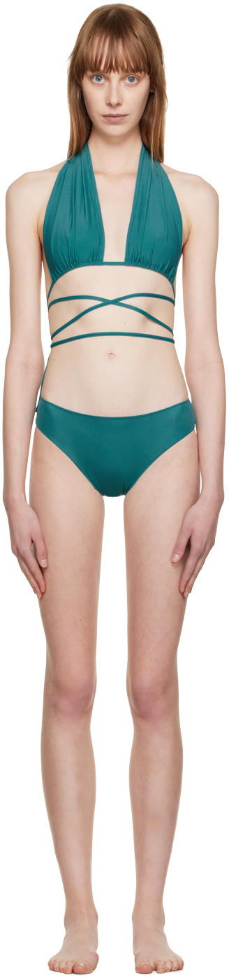 ioannes: Blue Tie Bikini | SSENSE