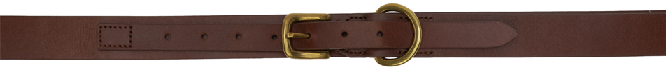 AURALEE: Brown Concealed Pin-Buckle Belt | SSENSE UK