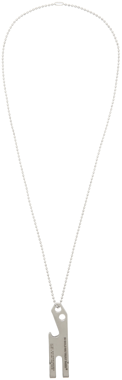 IN GOLD WE TRUST PARIS: Silver Ball Chain Necklace | SSENSE Canada