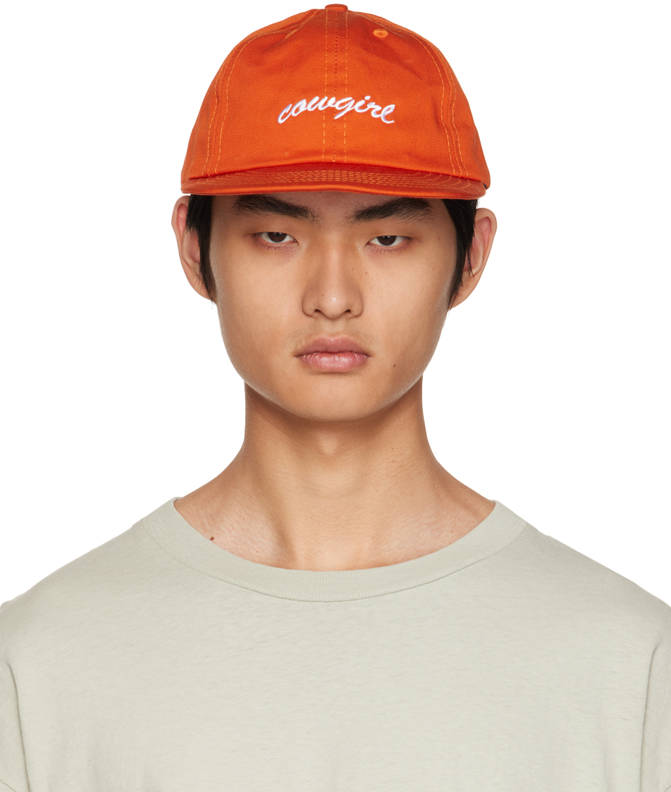 Cowgirl Blue Co: Orange Script Cap | SSENSE Canada