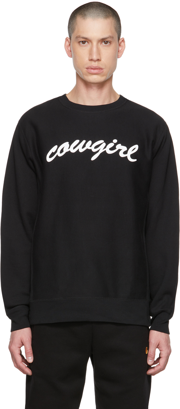 Black Big Script Sweatshirt by Cowgirl Blue Co on Sale