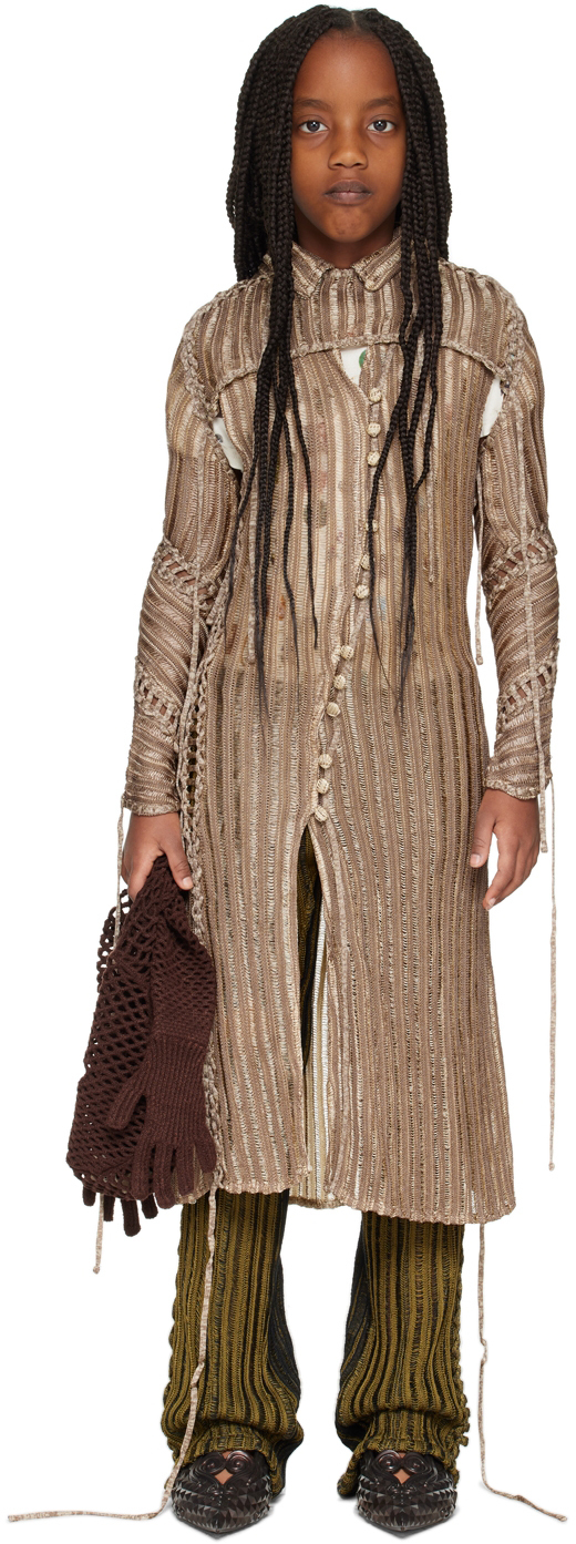 SSENSE Exclusive Kids Brown Expandable Dress by Isa Boulder on Sale