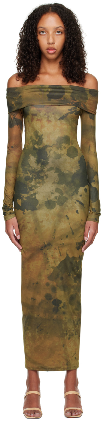 BINYA: Robe longue Fuego brune exclusive à SSENSE France | SSENSE