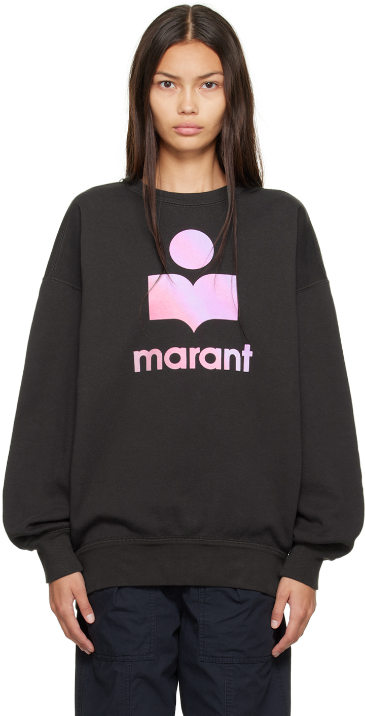 Isabel Marant Etoile: Pull molletonné Mindy noir | SSENSE France