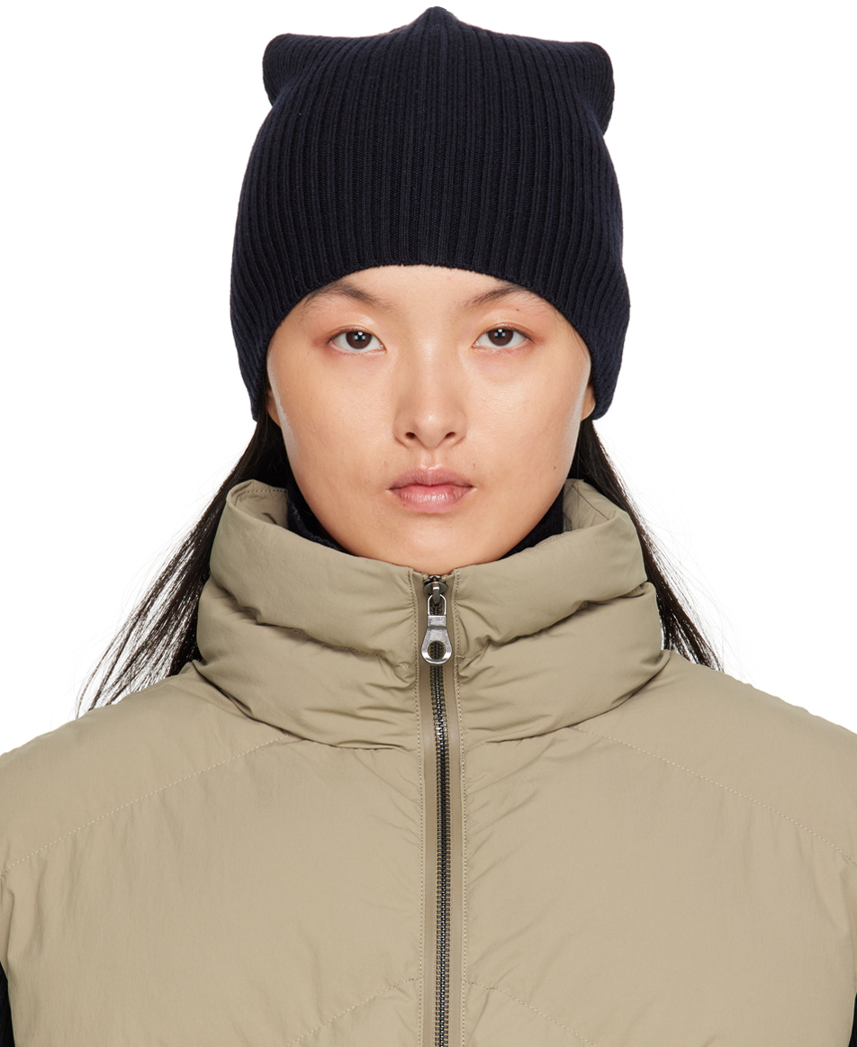 Navy Rugo Beanie by Studio Nicholson on Sale