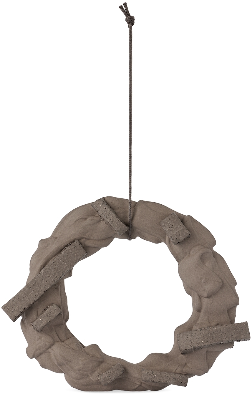 SSENSE Exclusive Brown Splatter Wreath by IAAI | SSENSE