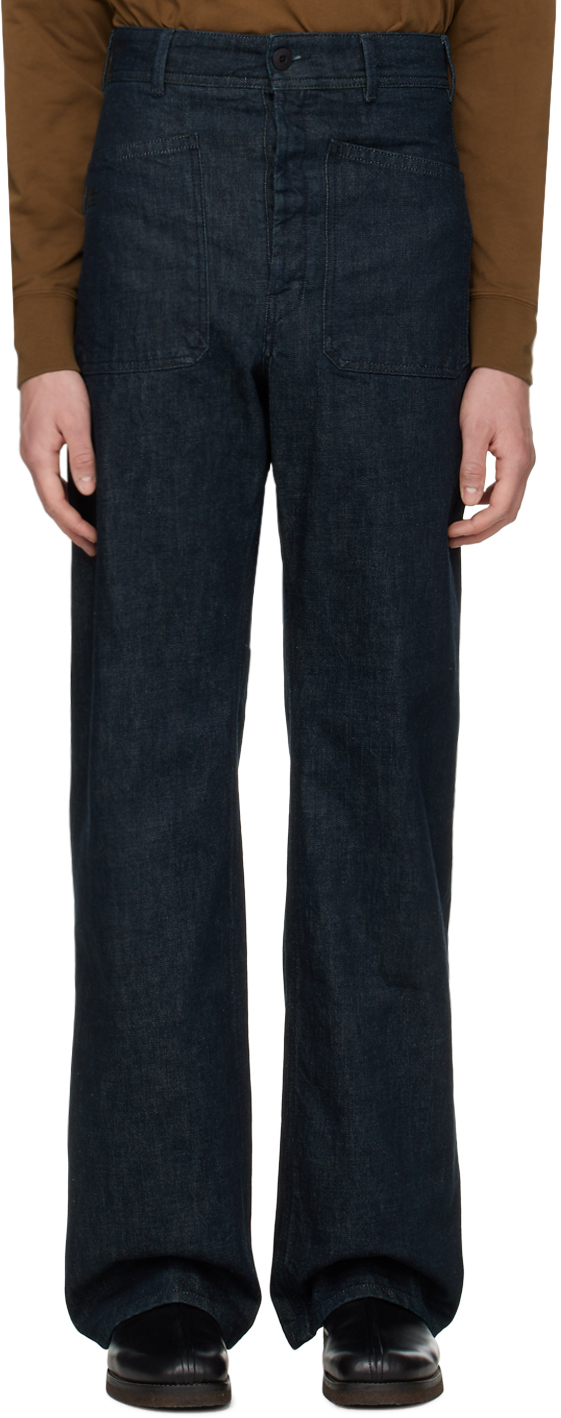 Lemaire: Jean marin indigo | SSENSE France
