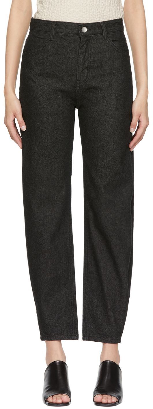 LOW CLASSIC: Black Cocoon Fit Jeans | SSENSE UK