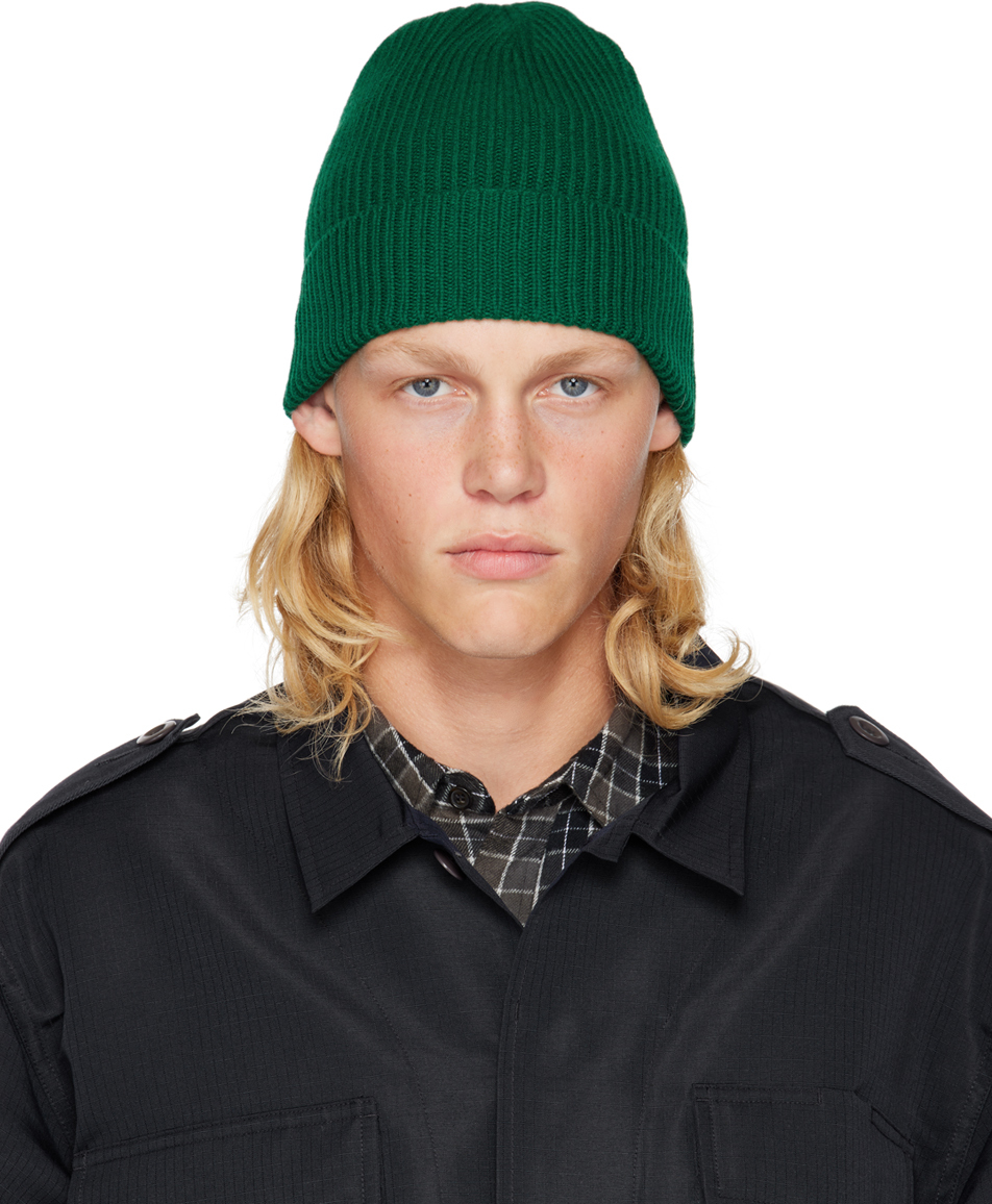 Green Wayne Beanie by Harmony on Sale