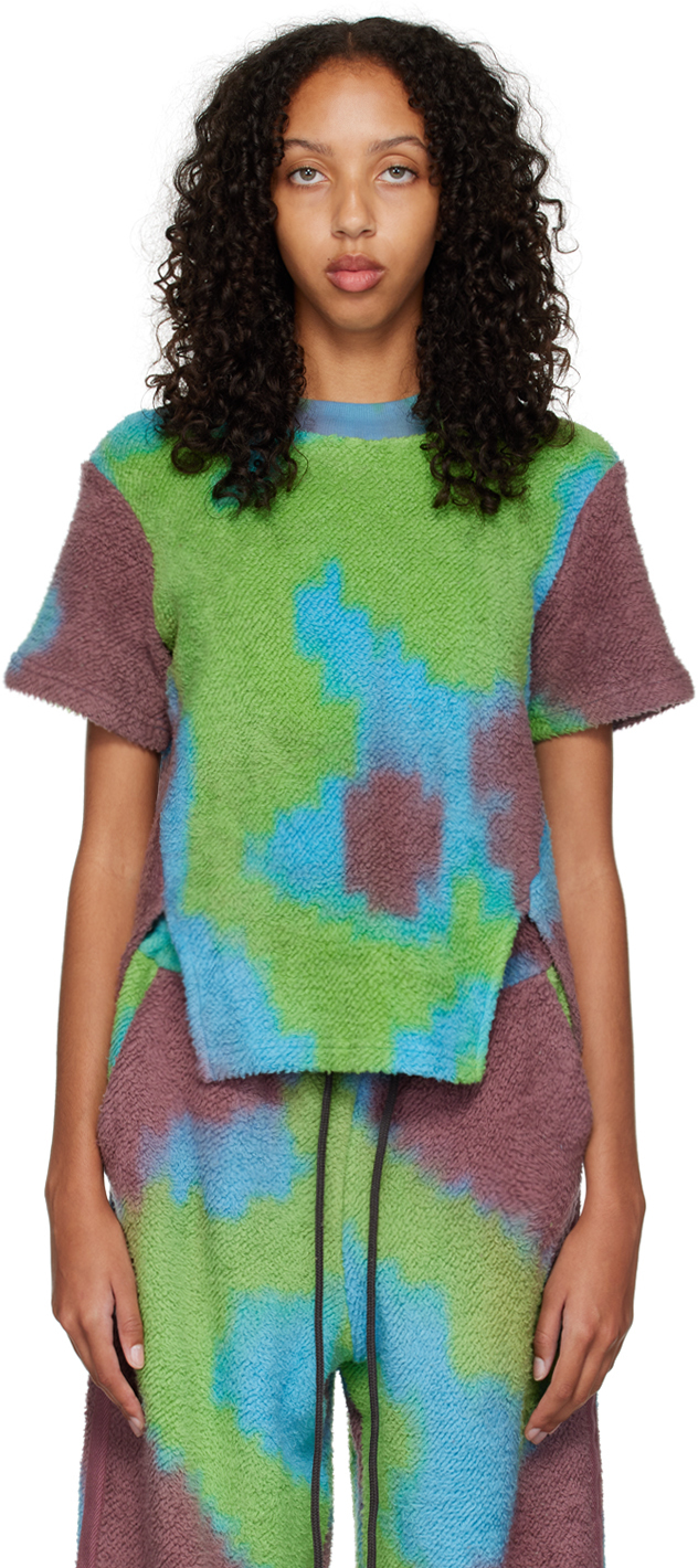 Song for the Mute: Purple High Neck Split T-Shirt | SSENSE