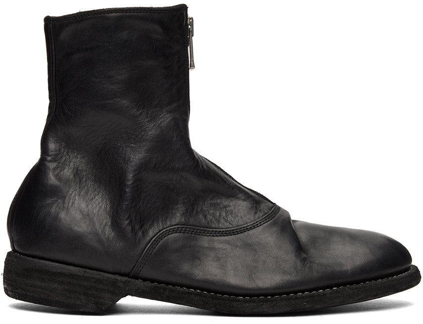 Guidi Black 210 Zip Boots