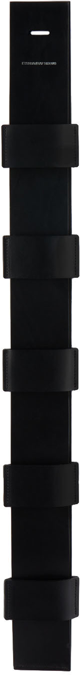 Black Leather Magazine Strap by Kvadrat/Raf Simons | SSENSE UK