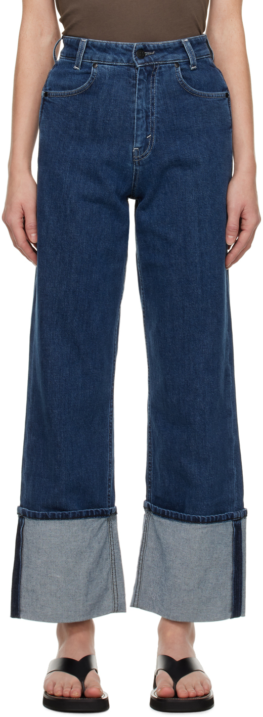 BITE: Blue Fold Up Jeans | SSENSE Canada