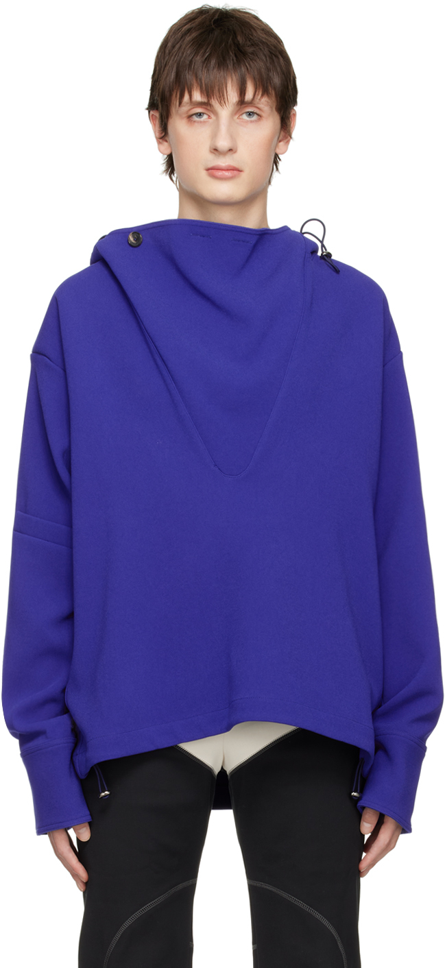 Maximilian Davis: Blue Blake Hoodie | SSENSE Canada