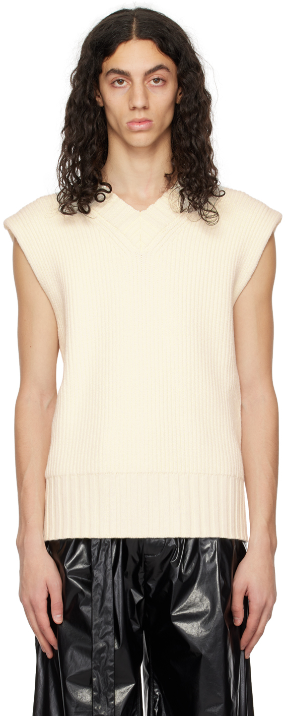 ANDREĀDAMO: Off-White Layered Back Vest | SSENSE