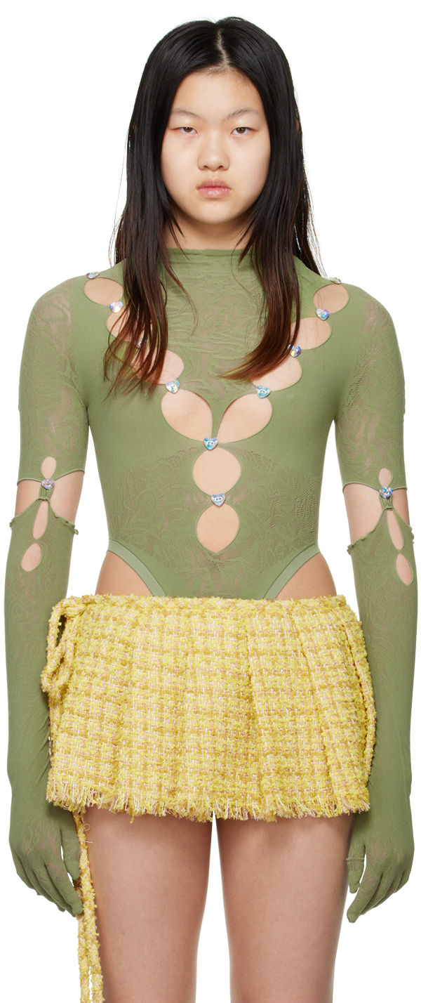 Poster Girl: Green Toni Bodysuit | SSENSE Canada