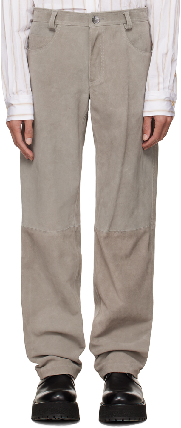Maryam Nassir Zadeh: Gray Marshal Leather Pants | SSENSE