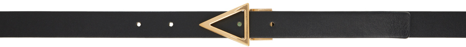 Bottega Veneta: Black Triangle Belt | SSENSE Canada