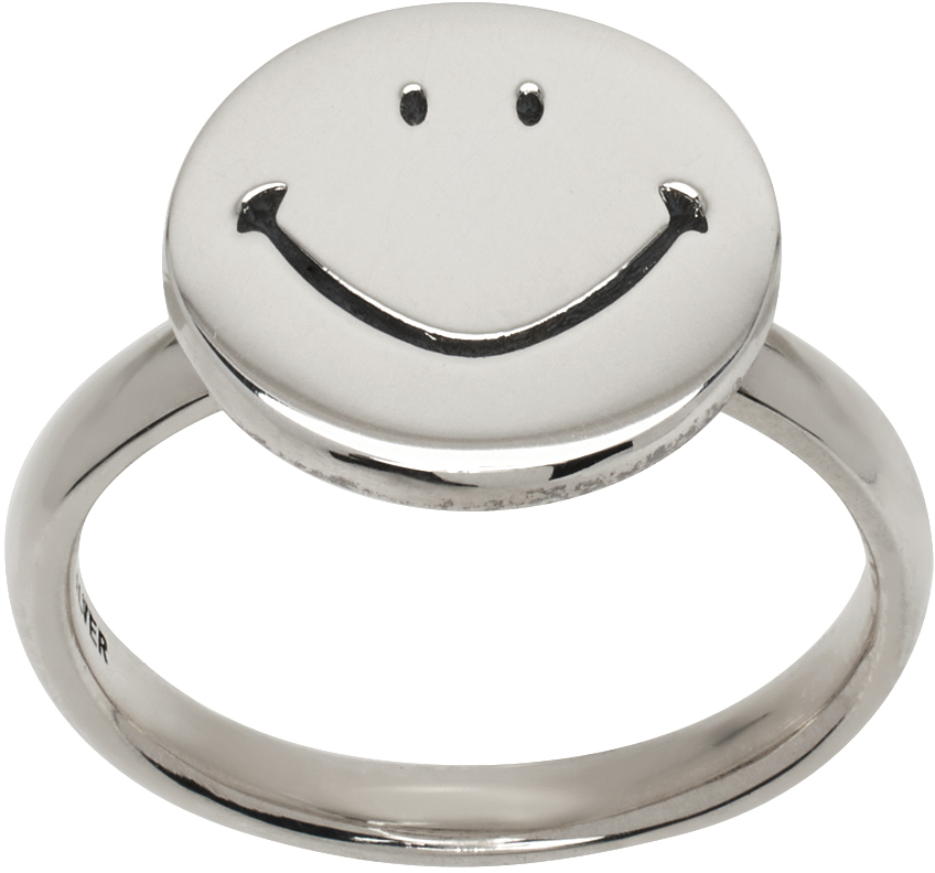 NEEDLES: Silver Smiley Ring | SSENSE UK
