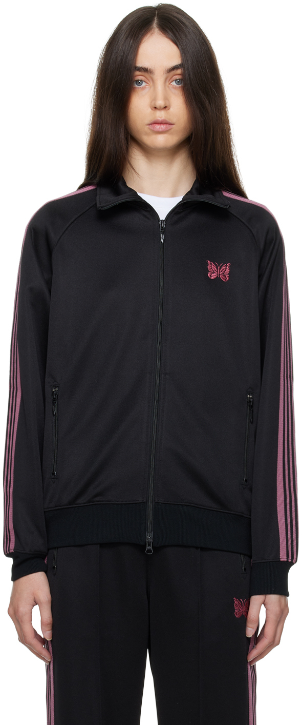 NEEDLES: Black Embroidered Jacket | SSENSE Canada