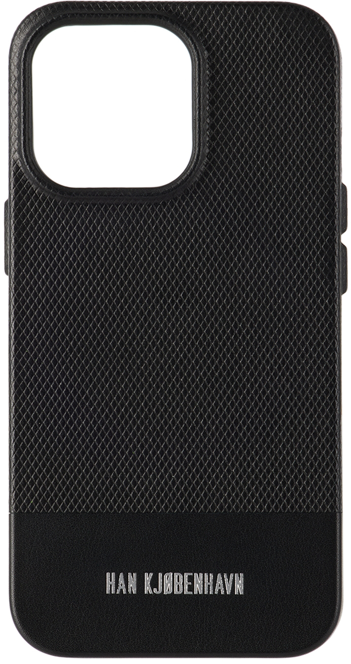 Black Leather iPhone 13 Pro Case by Han Kjobenhavn on Sale