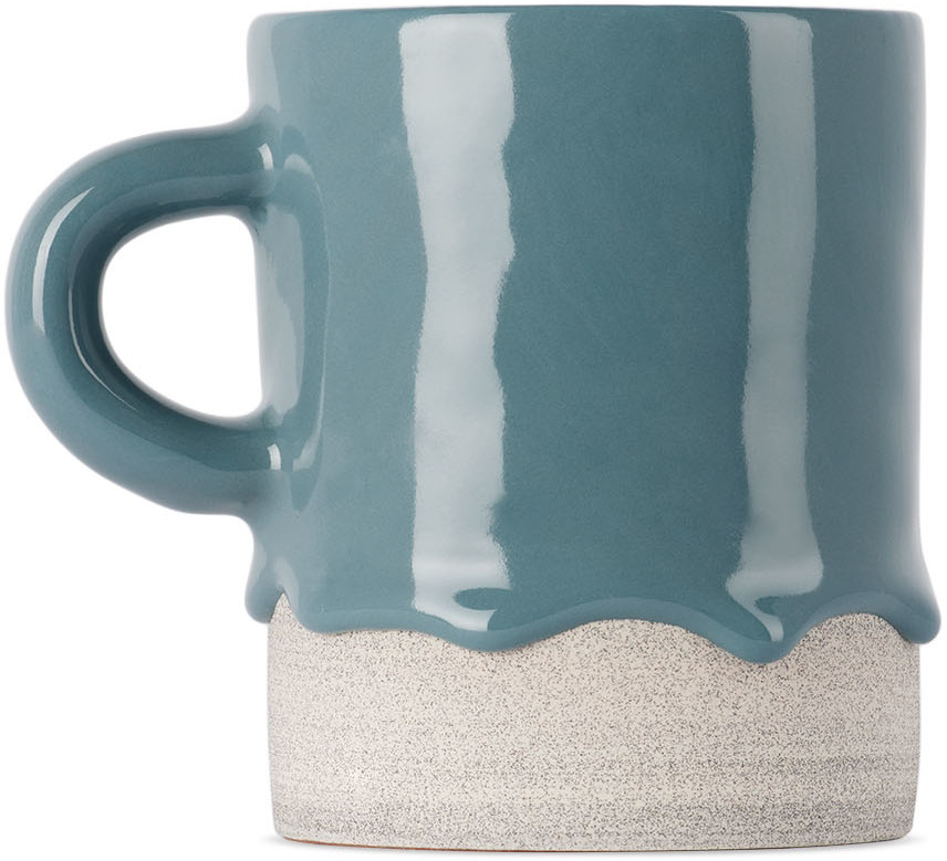 Navy Cylinder Mug by Drippy Pots | SSENSE Canada