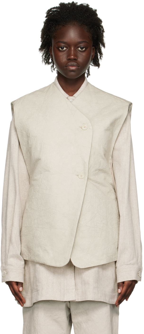 Lauren Manoogian: 灰色 Puff 马甲 | SSENSE