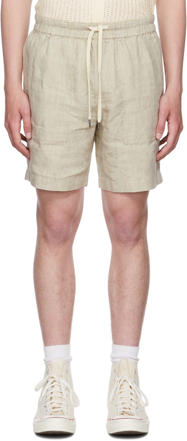 Vince Beige Linen Shorts In Salt Flats-271sfl | ModeSens