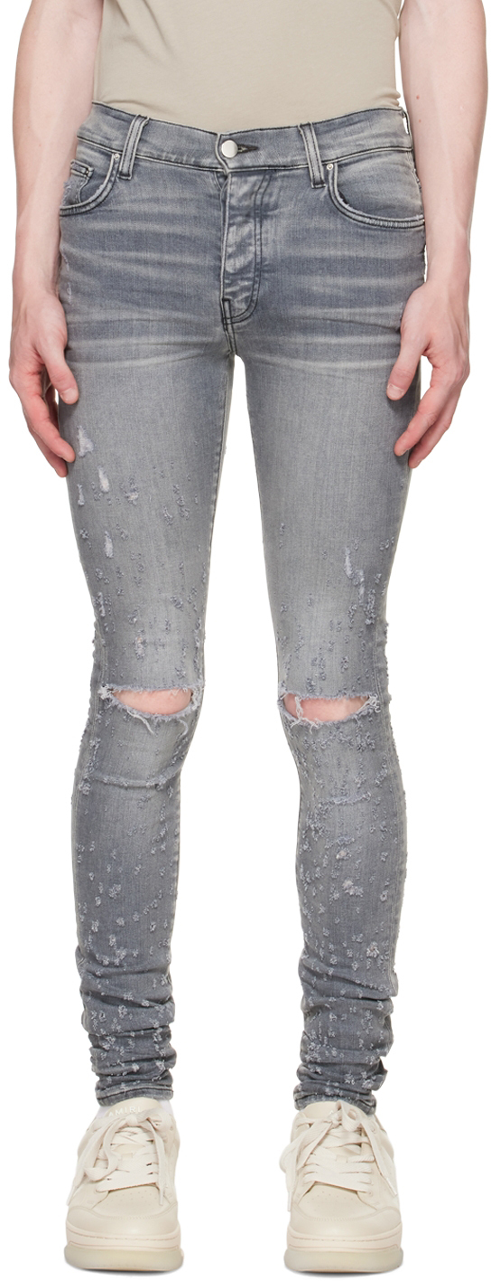 Amiri Gray Shotgun Jeans In Clay Indigo | ModeSens