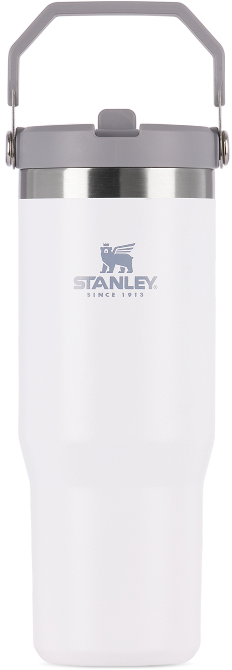 White 'The Iceflow' Flip Straw Tumbler, 30 oz by Stanley | SSENSE UK