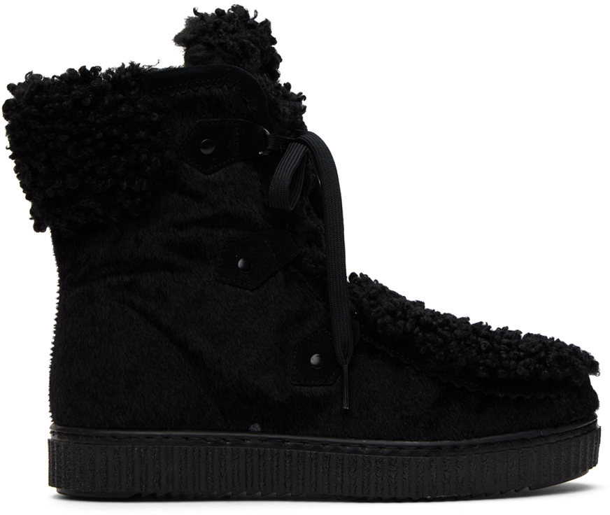 Anna Sui: Black Pajar Edition Mod Boots | SSENSE