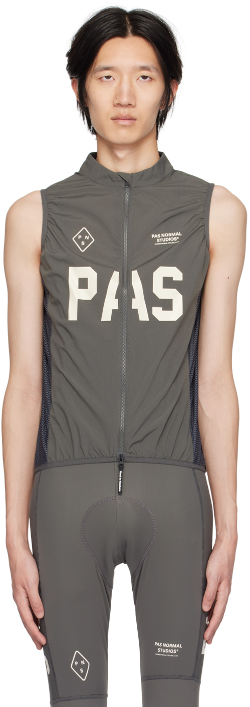 Pas Normal Studios: Gray Stow Away Vest | SSENSE Canada