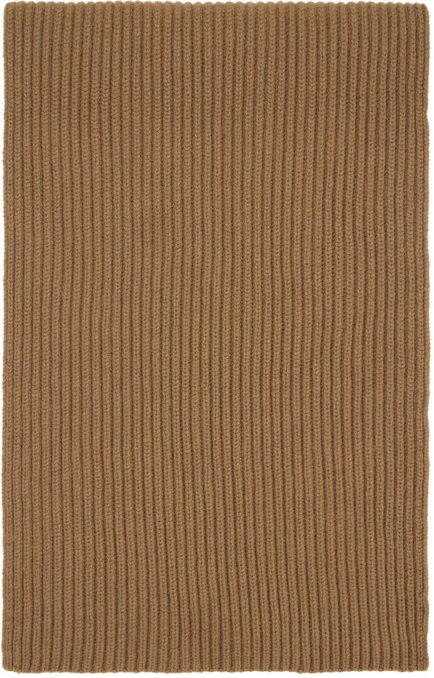 Tan Cardigan Stitch Scarf by Joseph on Sale