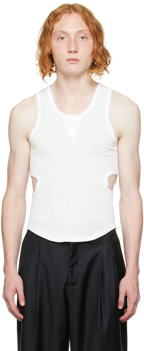 Maiden Name: White Susannah Tank Top | SSENSE UK