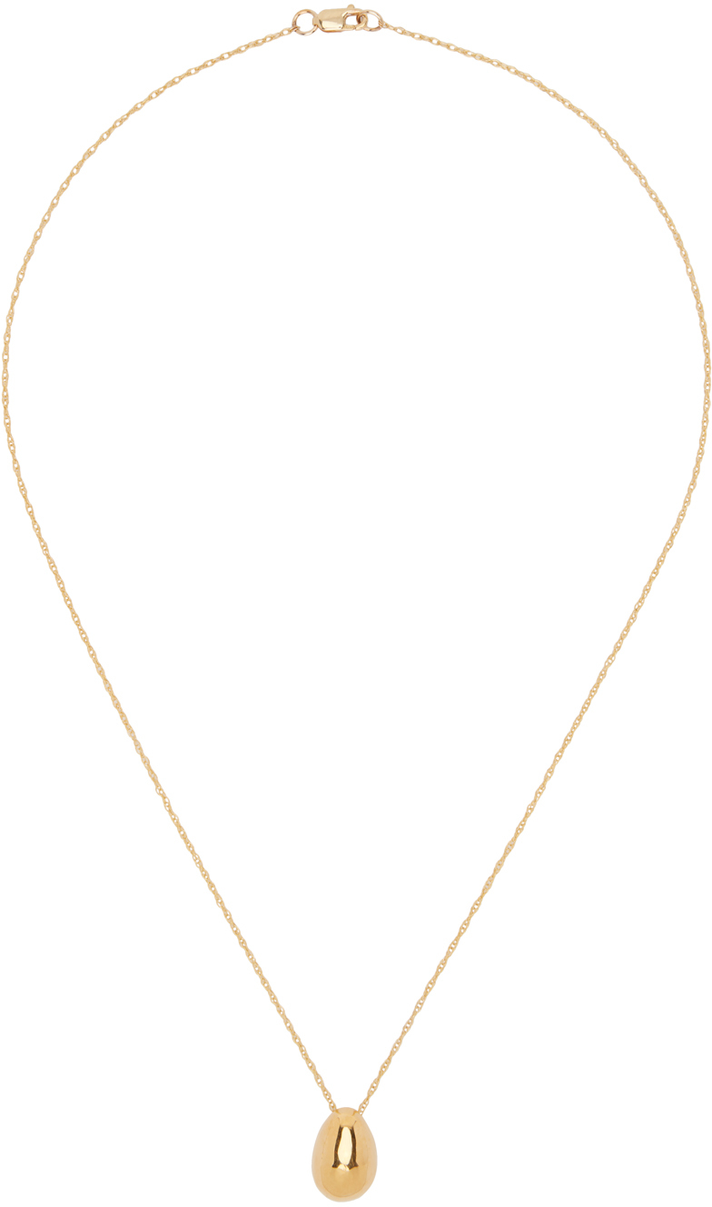 Sophie Buhai: Gold Tiny Egg Necklace | SSENSE UK Sophie Buhai: Gold Tiny Egg Necklace | SSENSE UK
