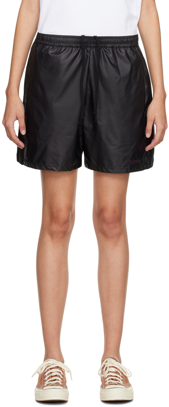 Black Middle Shorts by Palmes on Sale
