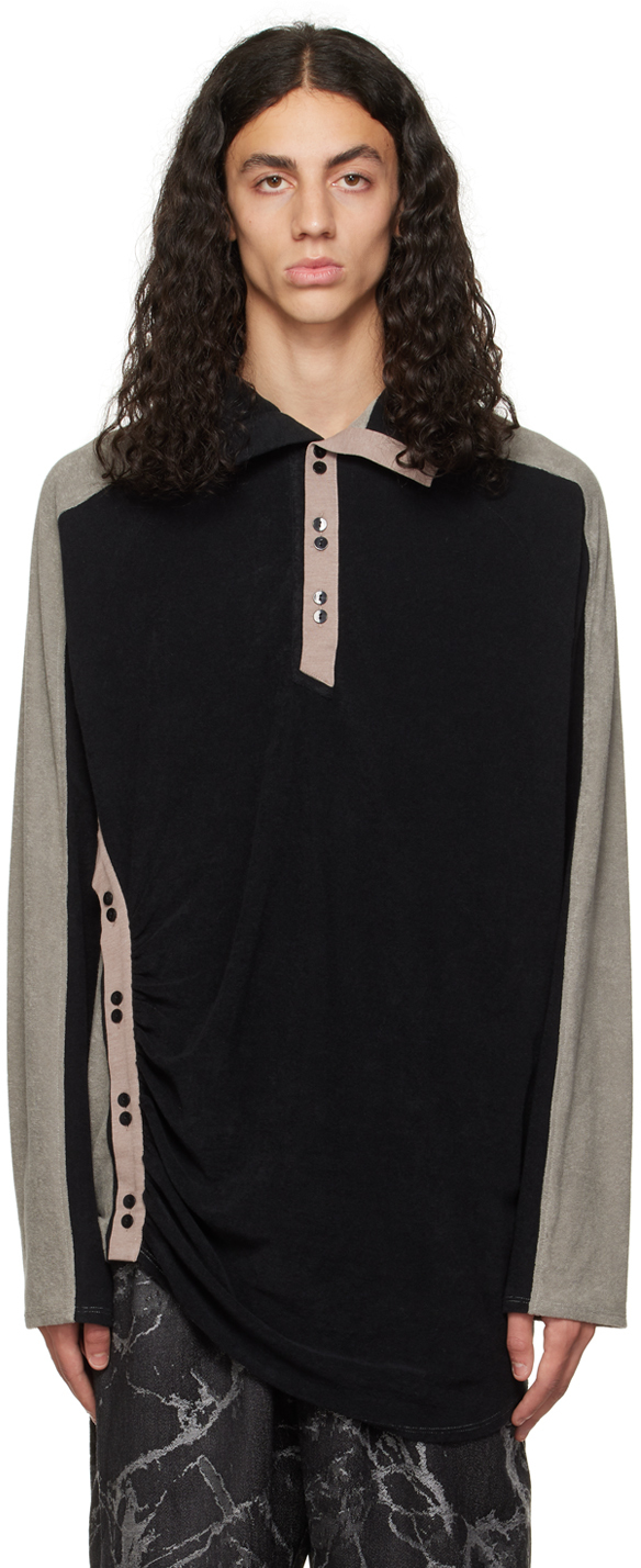 KIKO KOSTADINOV 블랙 Halisha 폴로 - 페칭