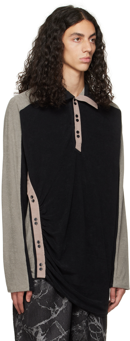 KIKO KOSTADINOV 블랙 Halisha 폴로 - 페칭