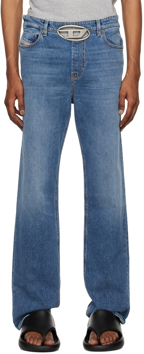 Diesel 1955 D Logo Straight Denim Jeans In Blue | ModeSens